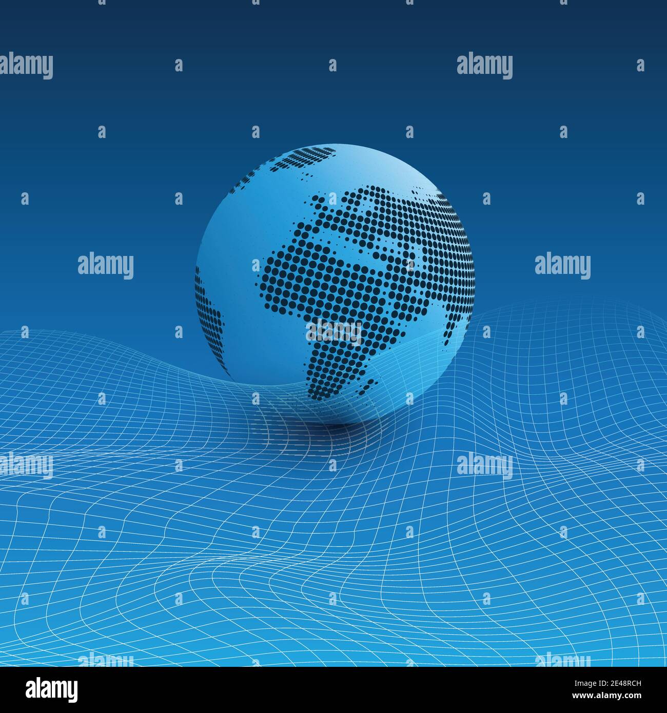 Futuristic Global Technology, Networking and Cloud Computing Design Concept with Earth Globe and ...