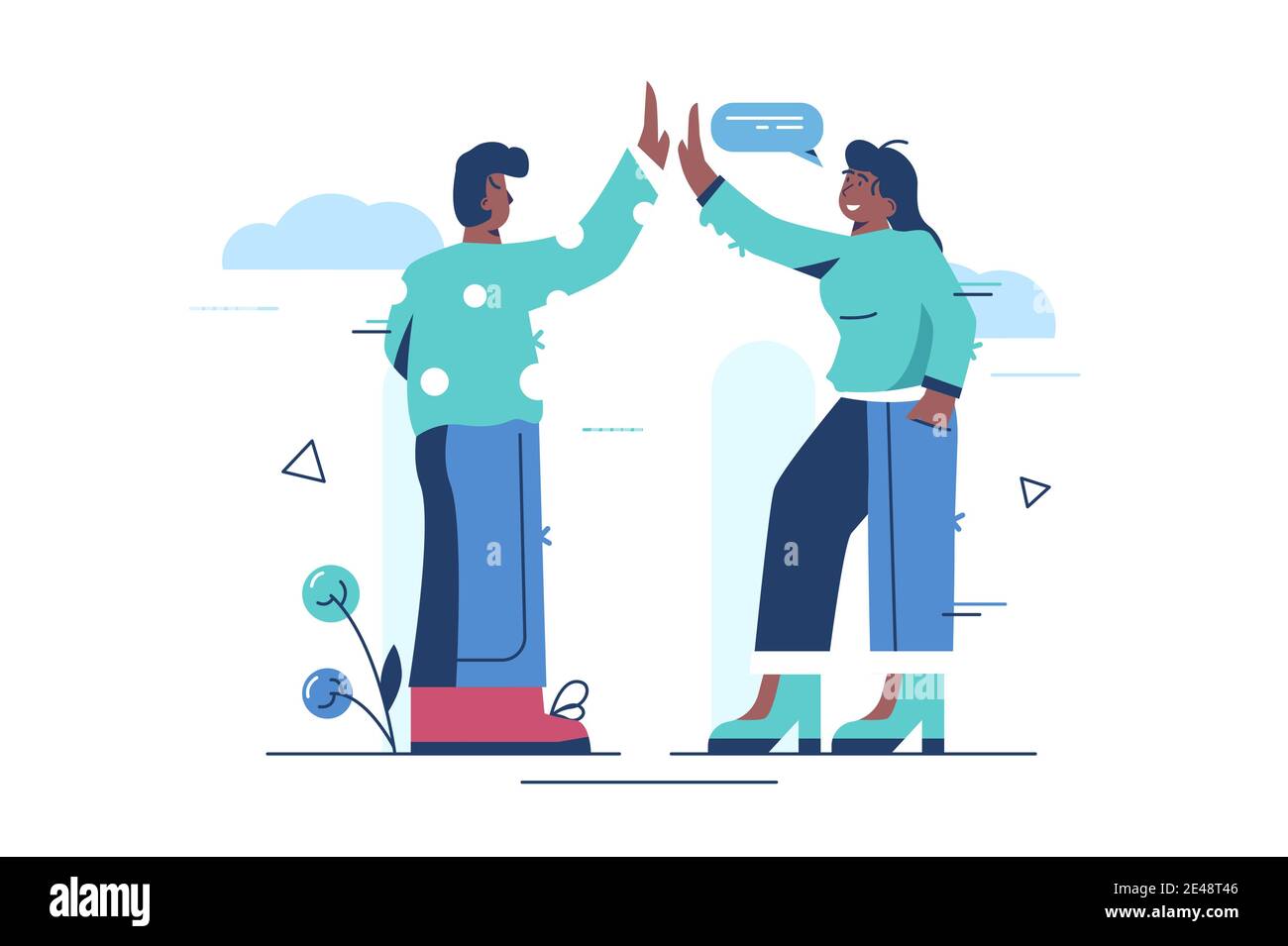 High five hand meeting Stock Vector Images - Alamy