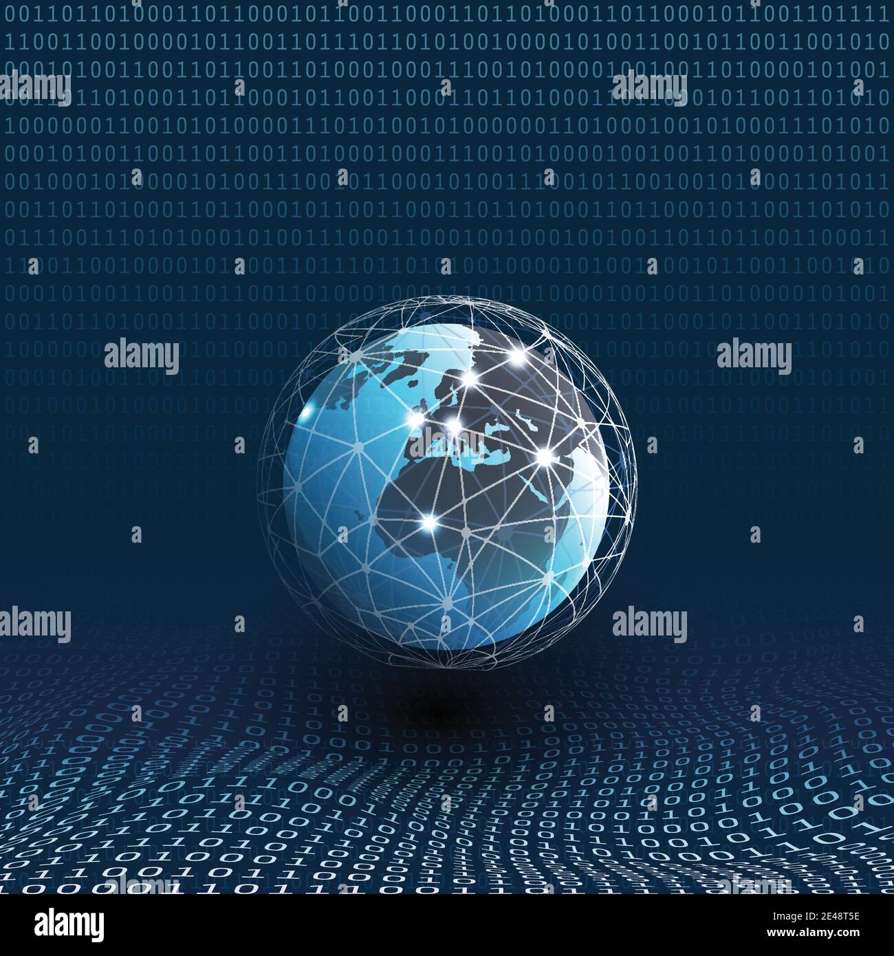 Digital Matrix, Bits Pattern, Ones and Zeros - Abstract Modern 3D ...