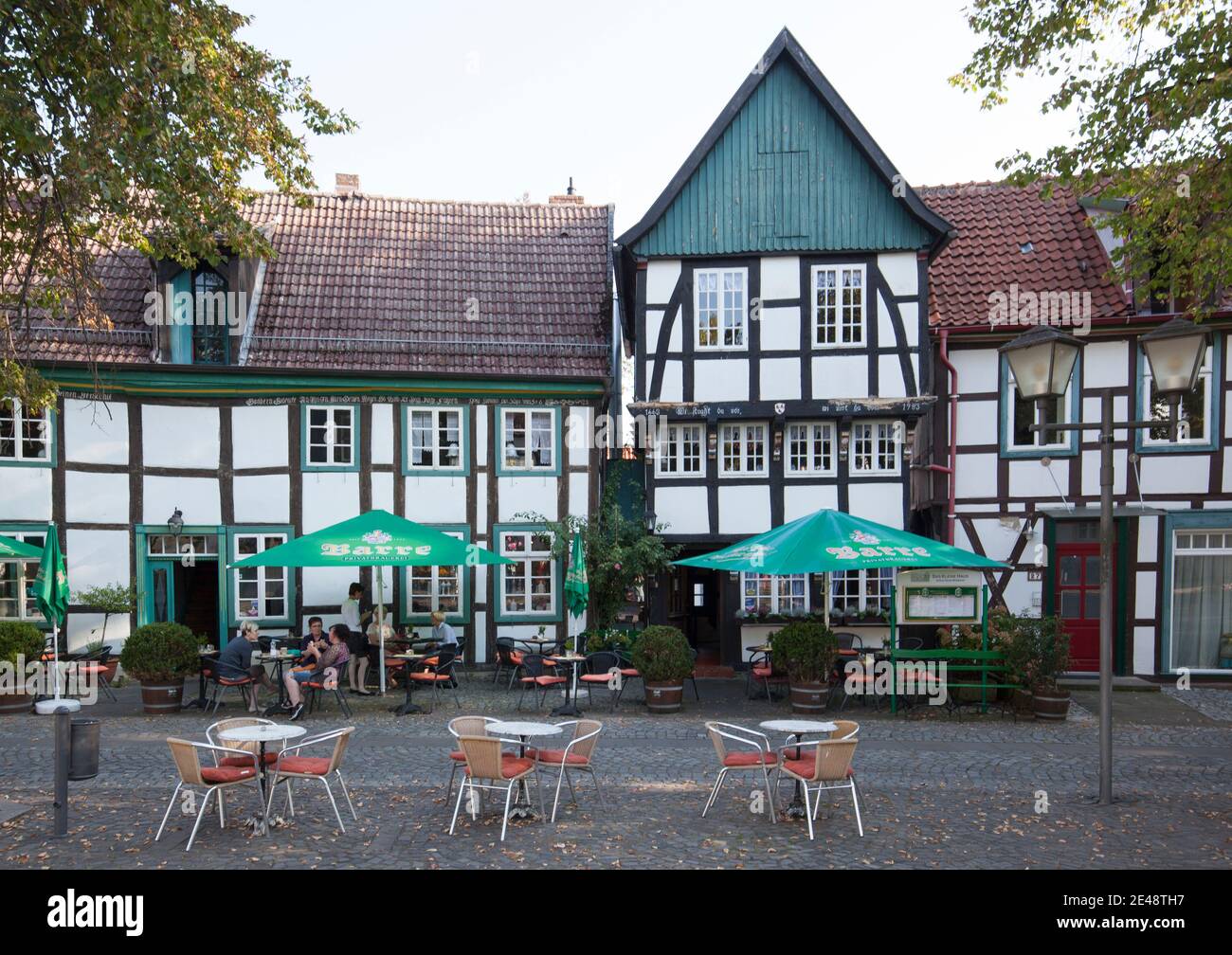 Church square, Bad Essen Stock Photo - Alamy
