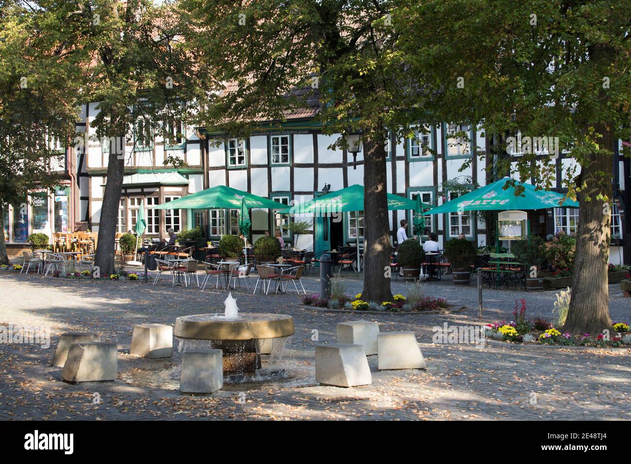 Church square, Bad Essen Stock Photo - Alamy