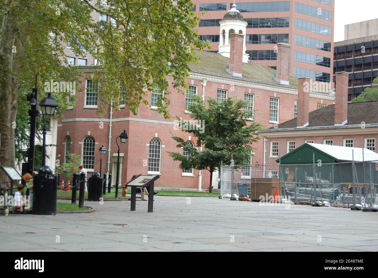 Congress Hall and Independence hall Philadelphia USA joining famous ...