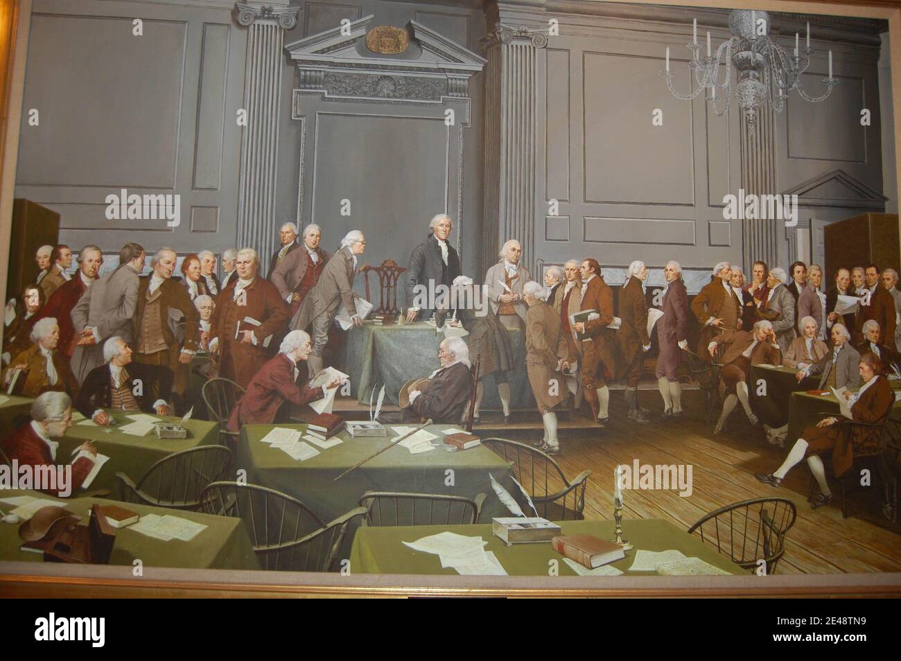 Signing the declaration of Independence Philadelphia USA George ...