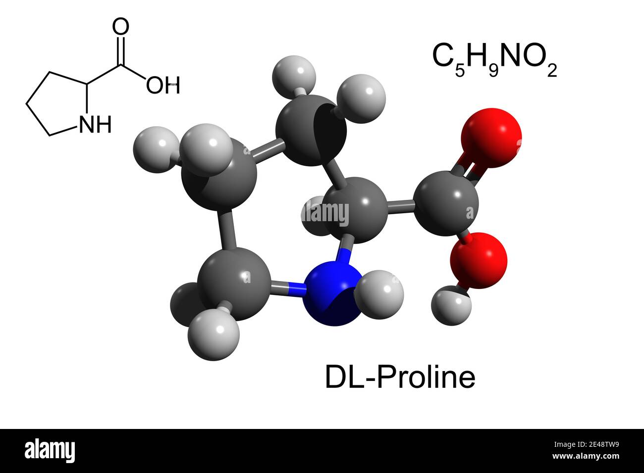 Chemical Formula Skeletal Formula And 3d Ball And Stick Model Of Dl