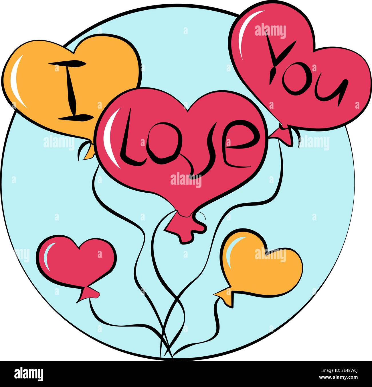 Engagement balloons Stock Vector Images - Alamy