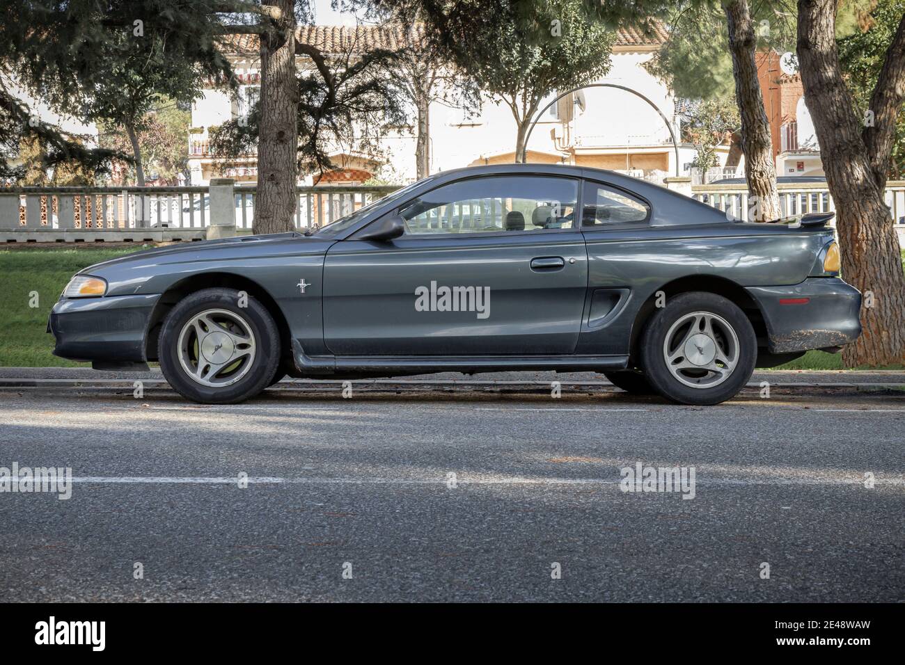 SABADELL, SPAIN-JANUARY 22, 2021: Ford Mustang Coupe (Fourth generation ...