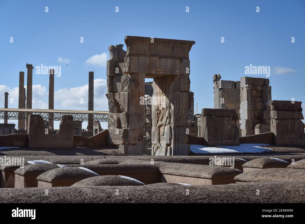 Iran, Persepolis archeological site. Ruins of Persepolis Stock Photo ...