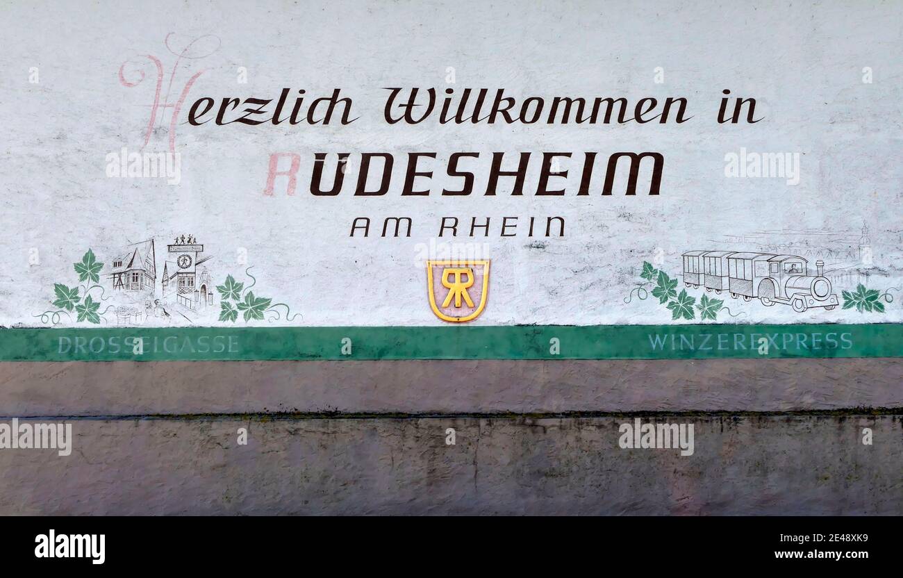 Sign in ruedesheim hi-res stock photography and images - Alamy