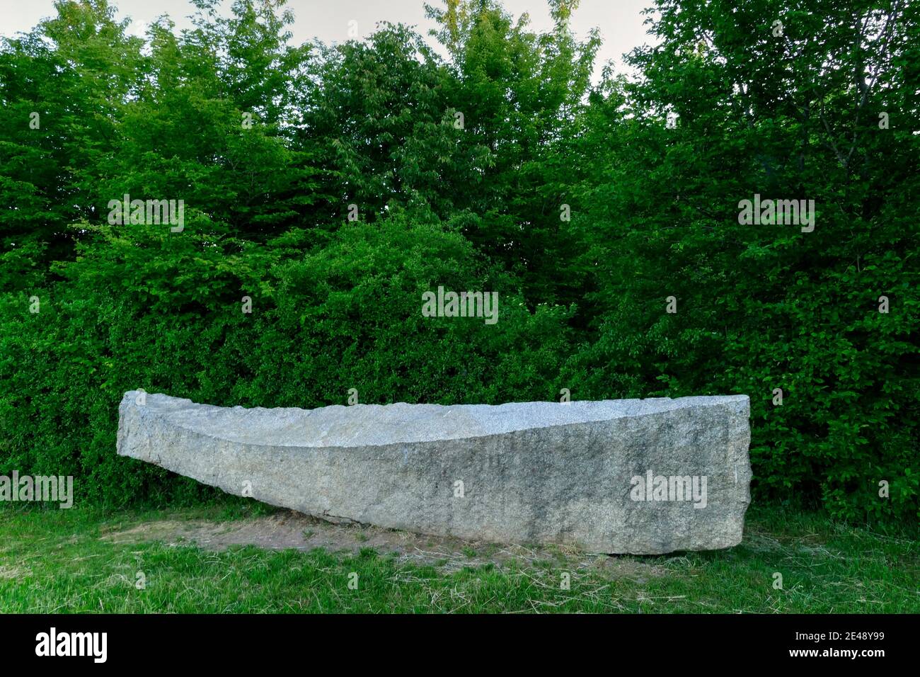 Sculpture park stones on the border near merzig wellingen hi-res stock ...