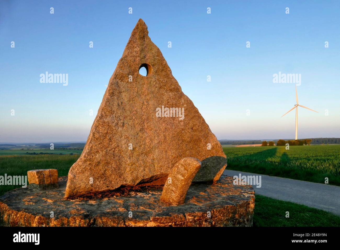 Sculpture park stones on the border near merzig wellingen hi-res stock ...