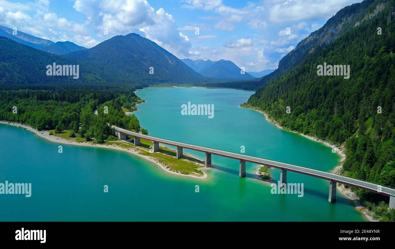 Bridge Over Lake Sylvenstein High Resolution Stock Photography and ...