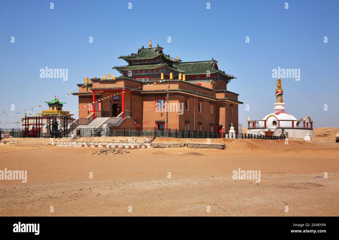 Khamar Khiid Monastery in Gobi desert near Sainshand. Mongolia Stock ...