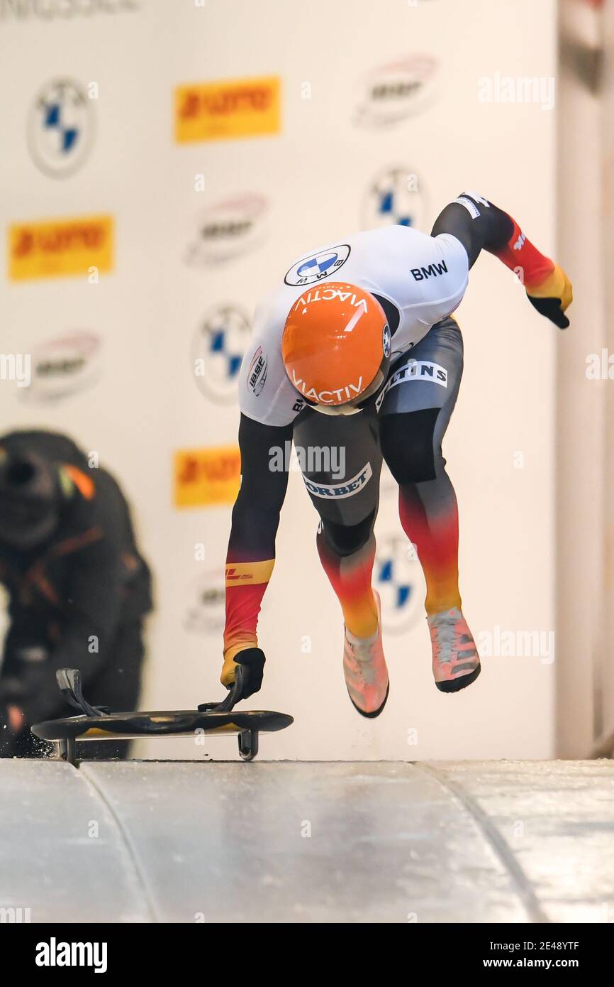 22 January 2021, Bavaria, Schönau Am Königssee: Skeleton: World Cup ...
