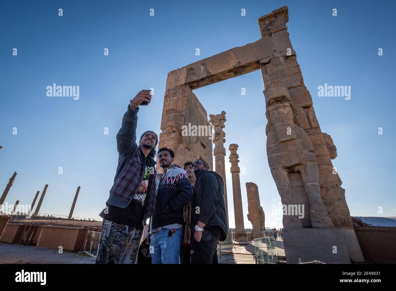 Iran, Persepolis archeological site. Ruins of Persepolis Stock Photo ...