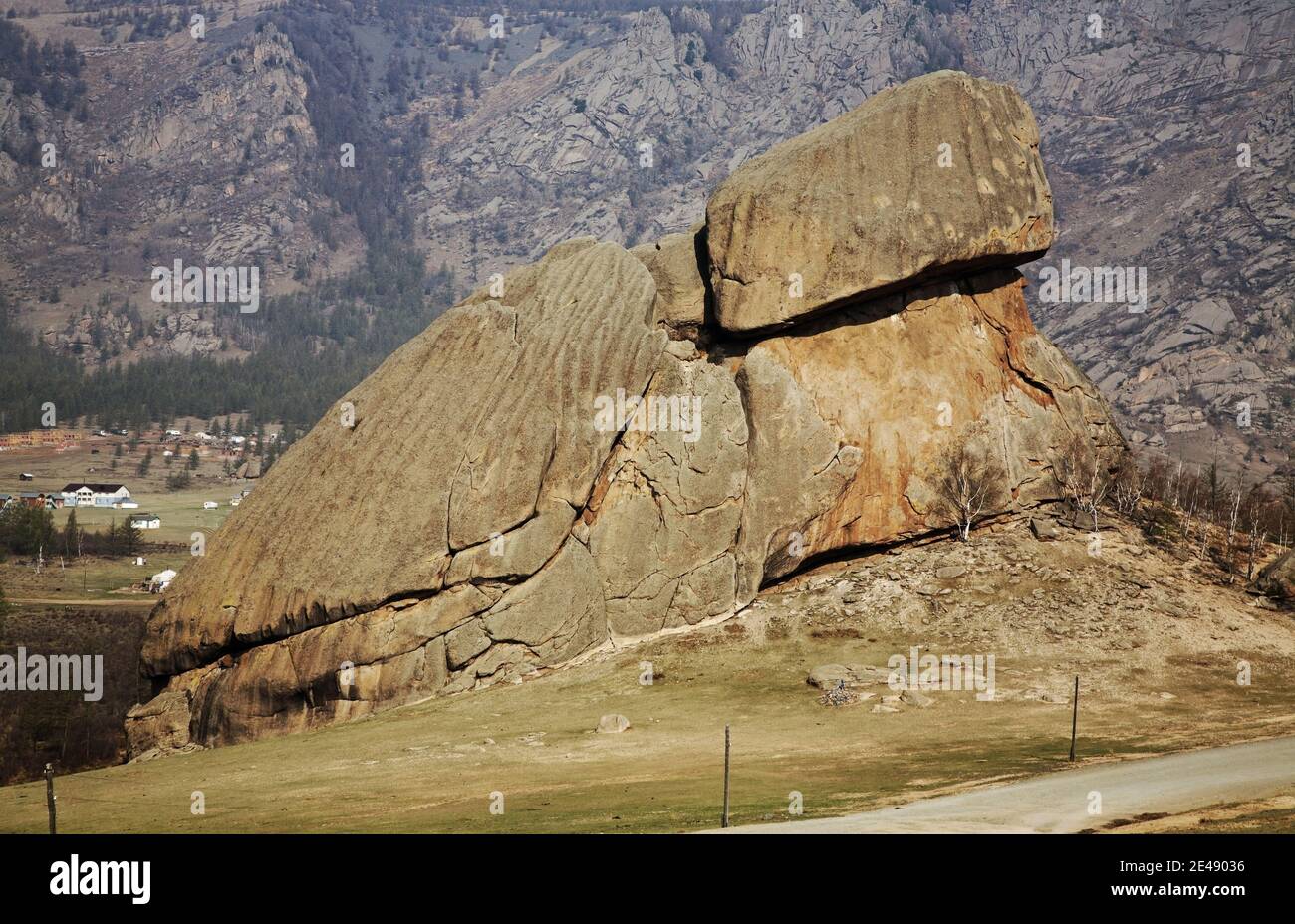Turtle rock in Gorkhi-Terelj National Park. Mongolia Stock Photo - Alamy