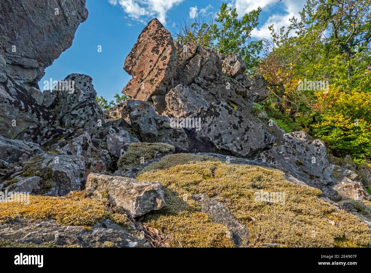 Block heaps on the maunert 416 m near taben rodt hi-res stock ...
