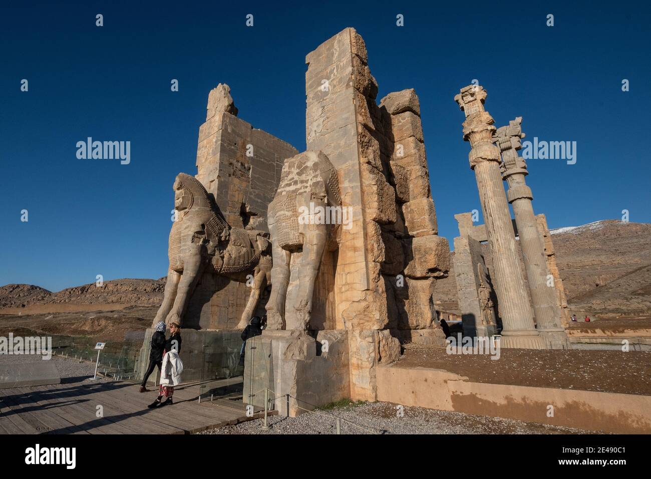 Iran, Persepolis archeological site. Ruins of Persepolis Stock Photo ...