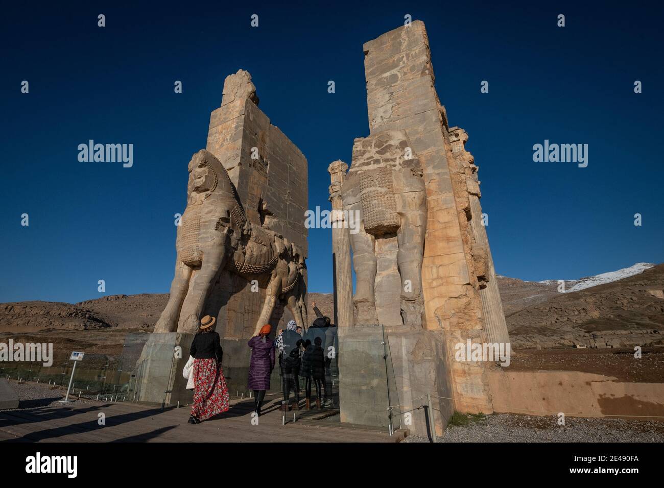 Iran, Persepolis archeological site. Ruins of Persepolis Stock Photo ...