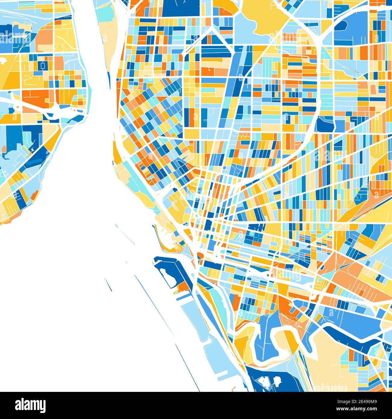 New york city street plan map hi-res stock photography and images - Alamy