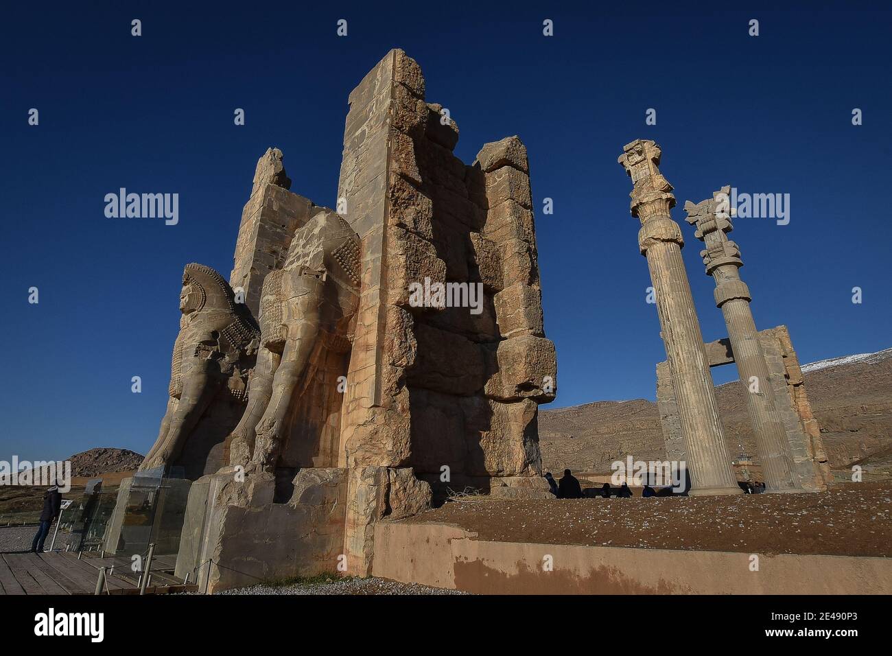 Iran, Persepolis archeological site. Ruins of Persepolis Stock Photo ...
