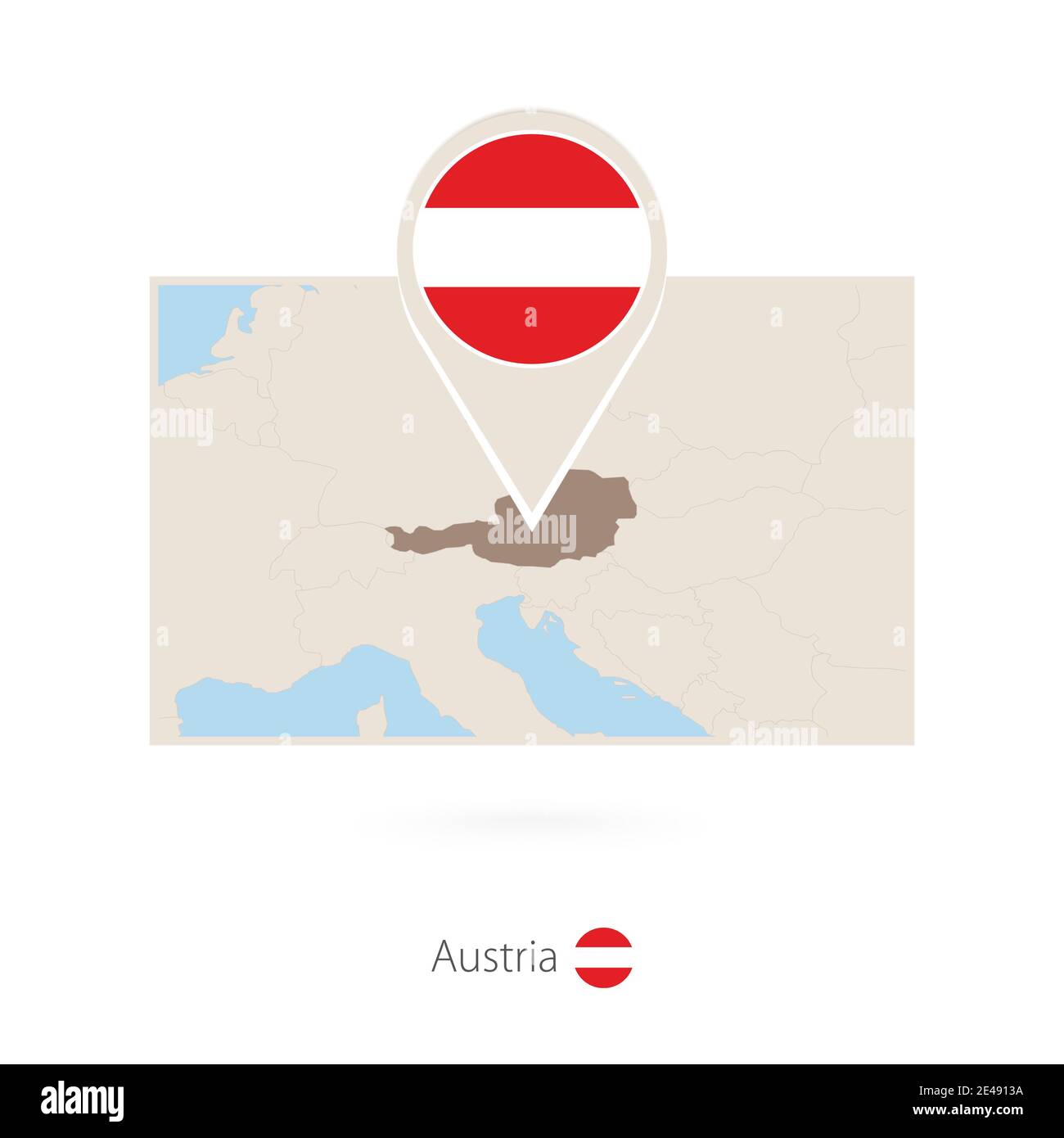 Political map austria capital vienna hi-res stock photography and ...