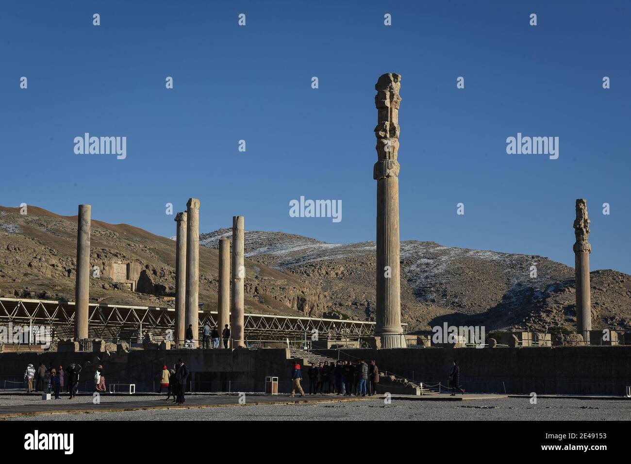 Iran, Persepolis archeological site. Ruins of Persepolis Stock Photo ...