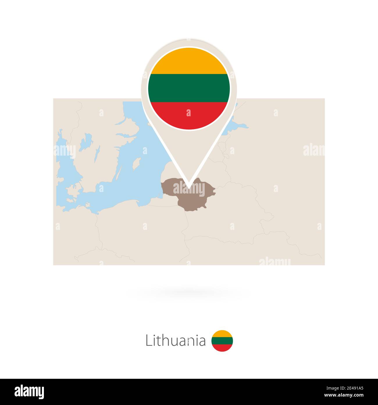 Lithuania political map capital vilnius hi-res stock photography and ...
