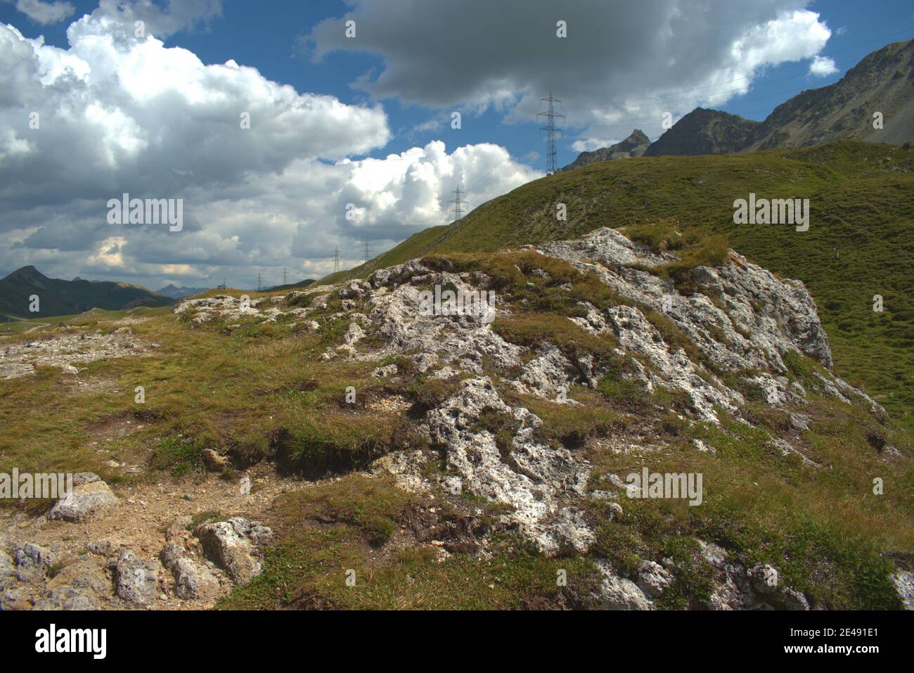 Amazing mountain panorama at the Albulapass in Switzerland 12.8.2020 ...