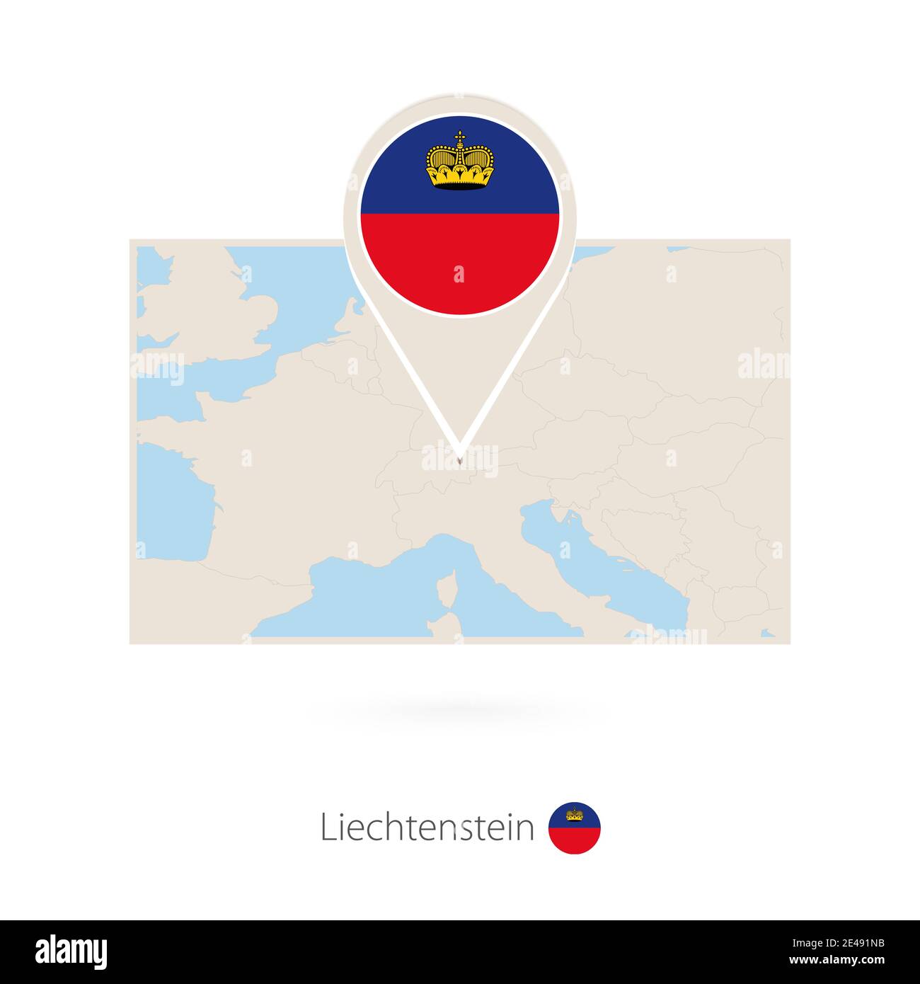 Outline map liechtenstein Stock Vector Images - Alamy