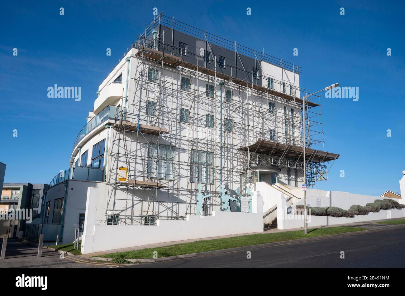 The Grand Ocean flats in Saltdean East Sussex near Brighton with ...