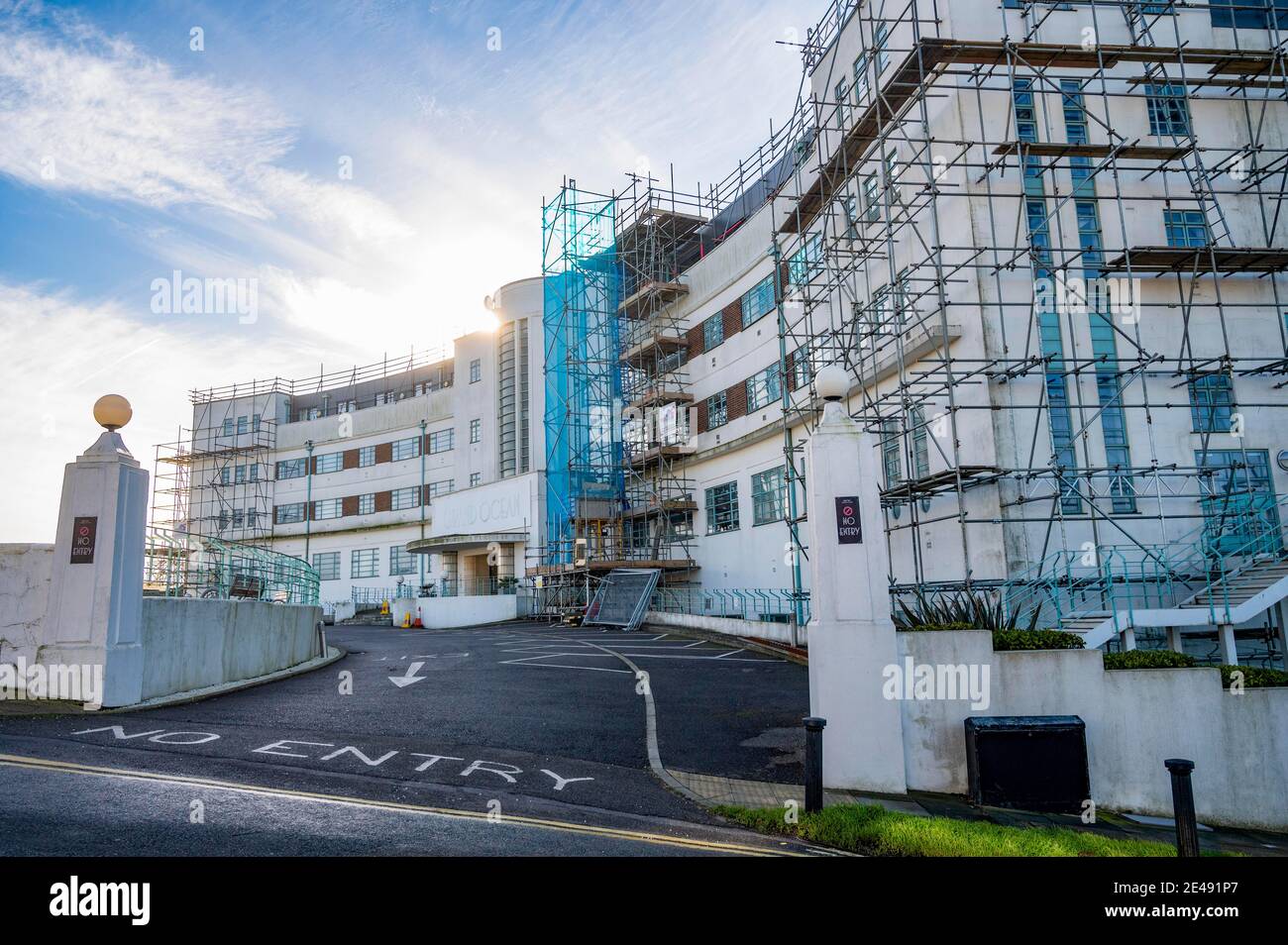 The Grand Ocean flats in Saltdean East Sussex near Brighton with ...