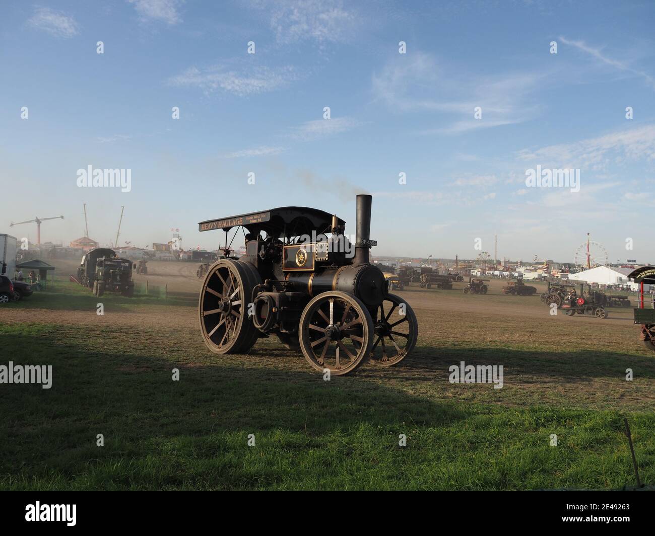 a vintage road haulage traction engine at work on the display ground of ...