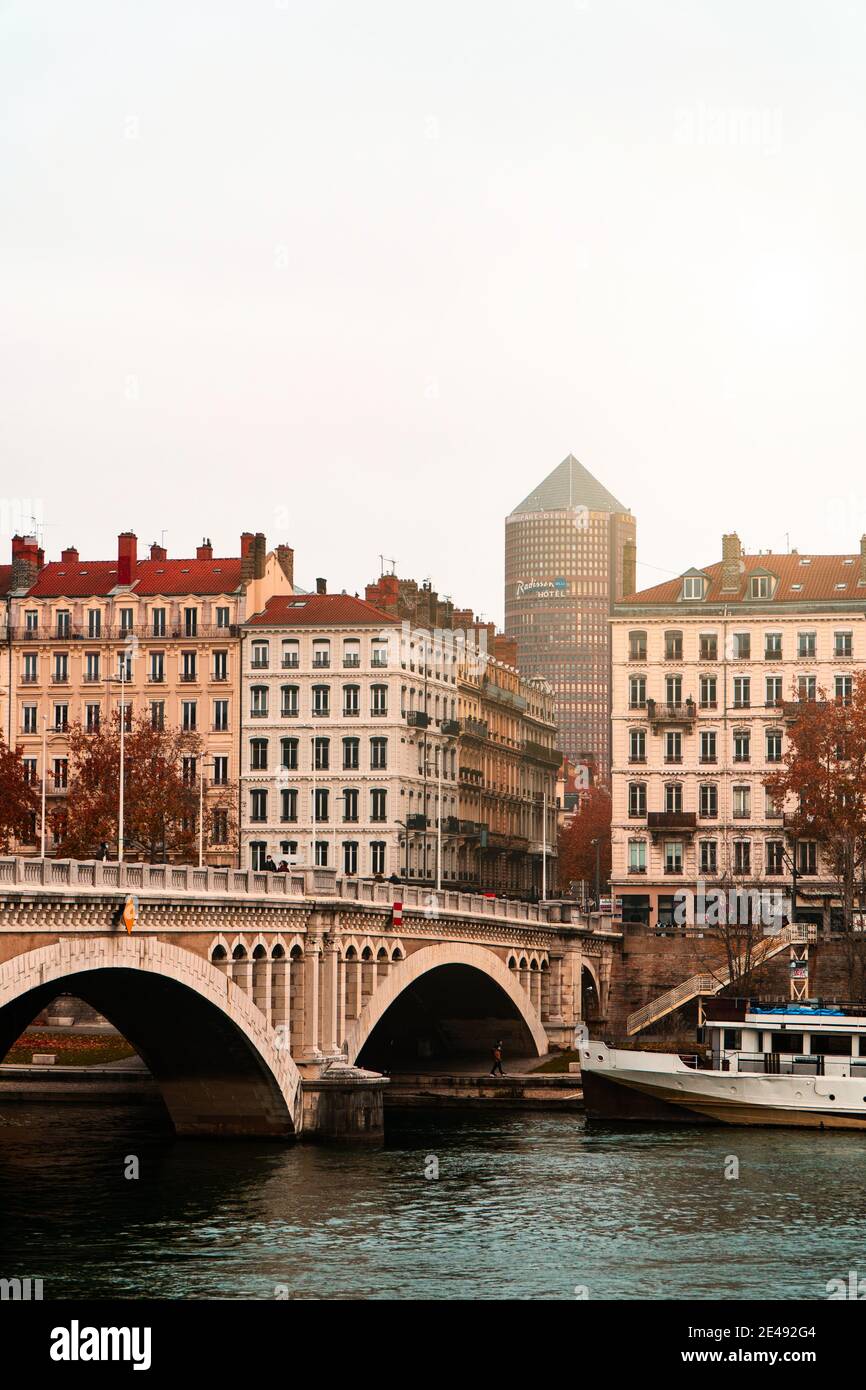 Beautiful view of a cityscape with historic buildings in the city of ...