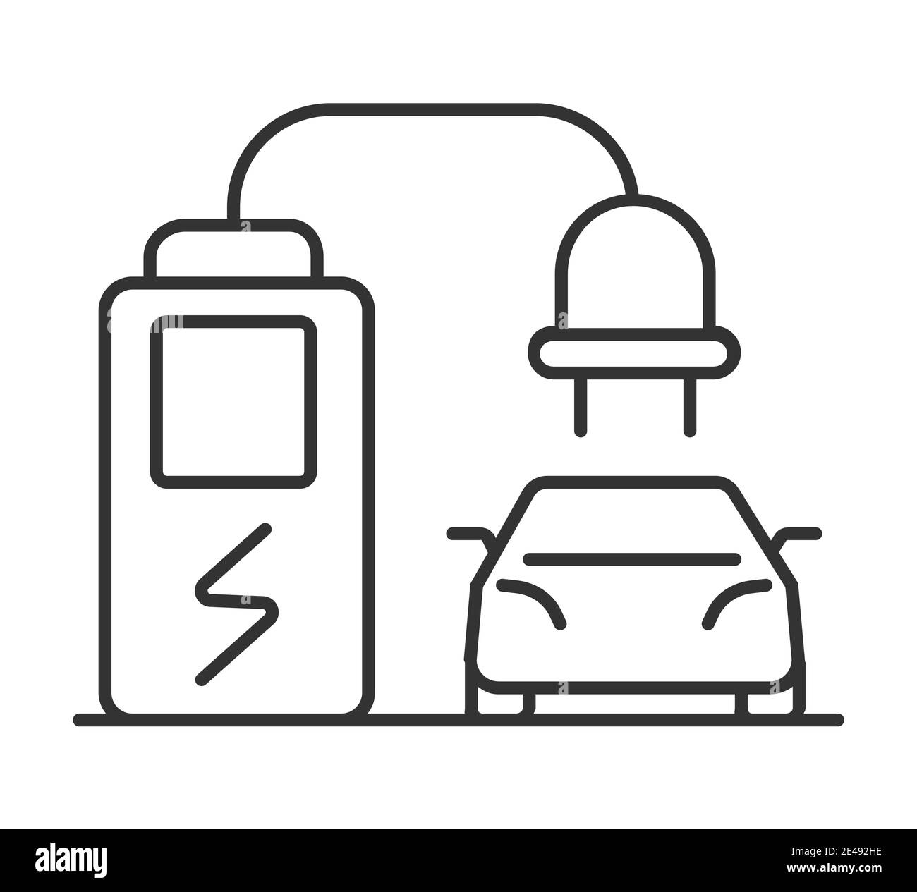 Charge station icon vector for electric vehicles. Power electric ...