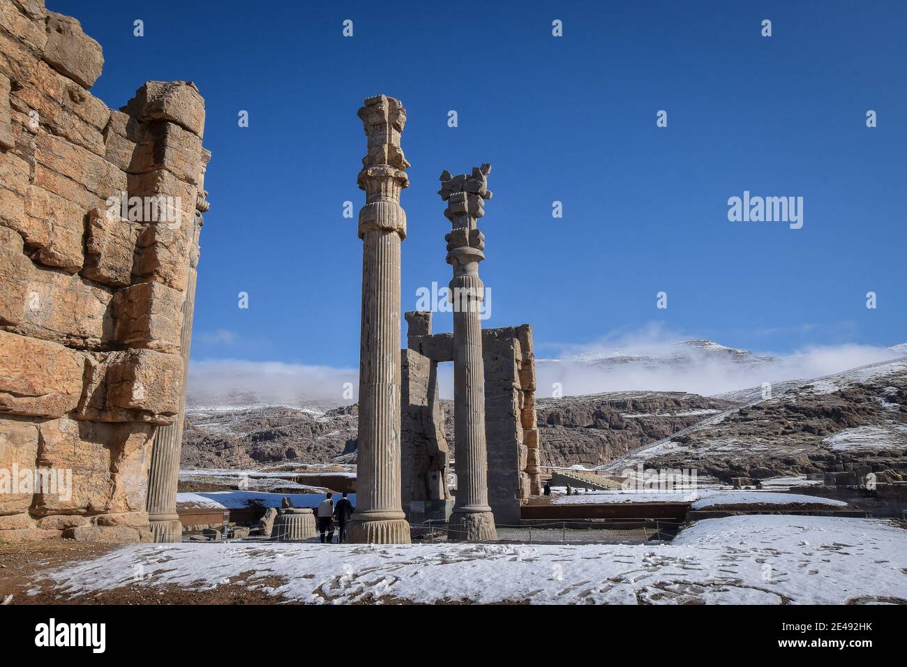 Iran, Persepolis archeological site. Ruins of Persepolis Stock Photo ...