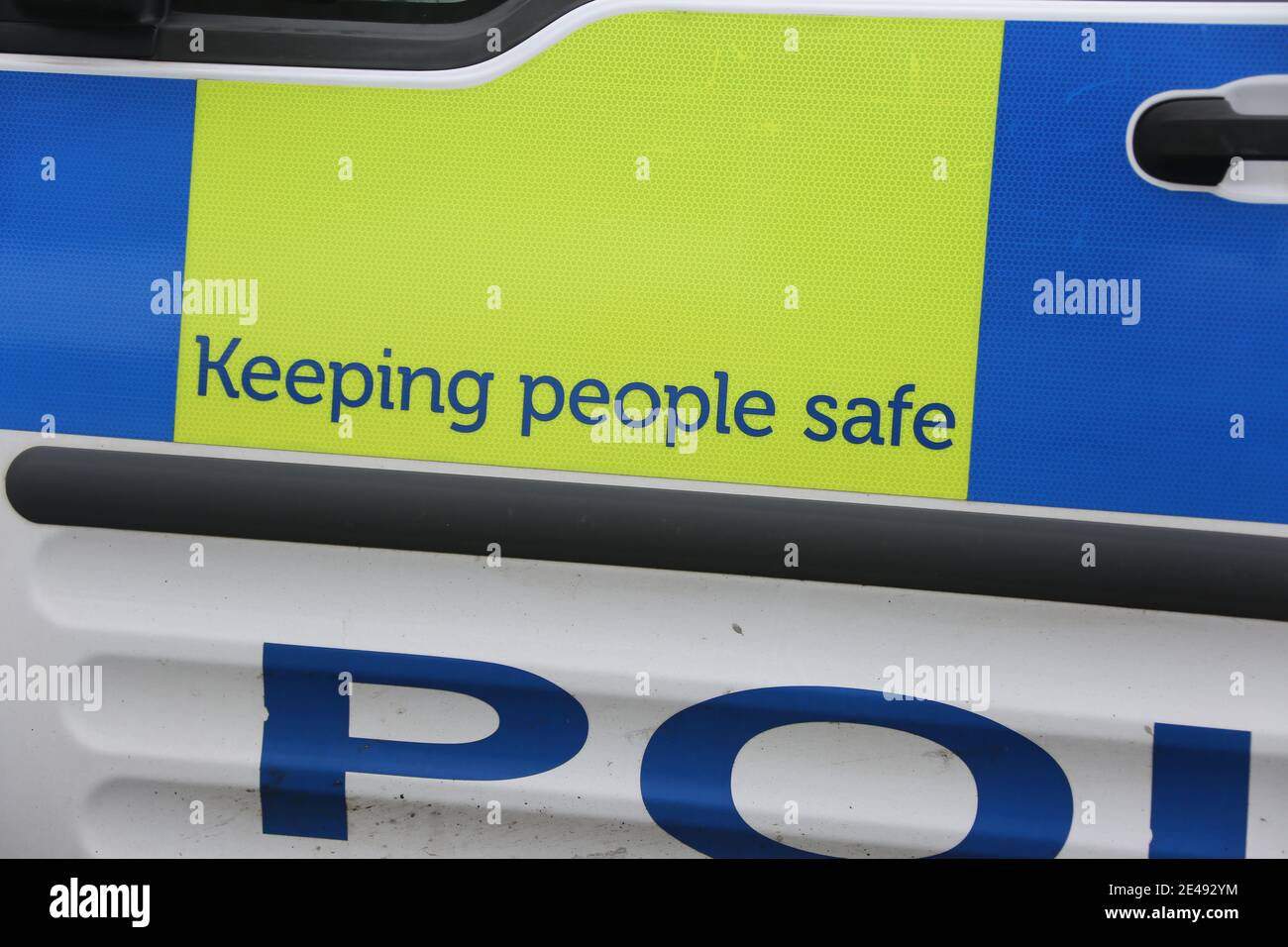 Police graphics on Police Scotland vehicle. Police Scotland, legally ...