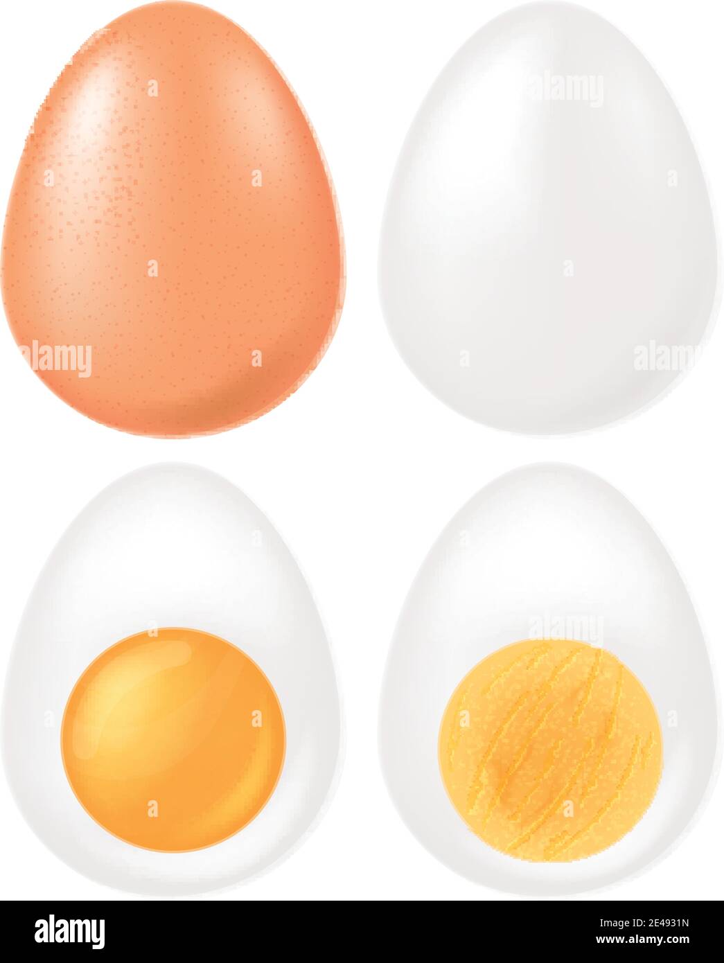 Set of boiled eggs. Vector illustration Stock Vector Image & Art - Alamy