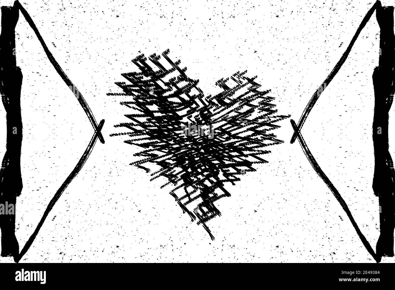 Heart symbol overlay Black and White Stock Photos & Images - Alamy