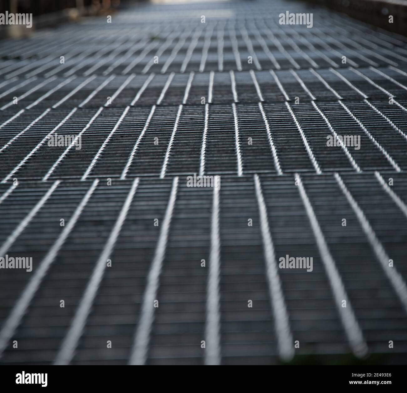 Metal grid floor industrial Stock Photo - Alamy