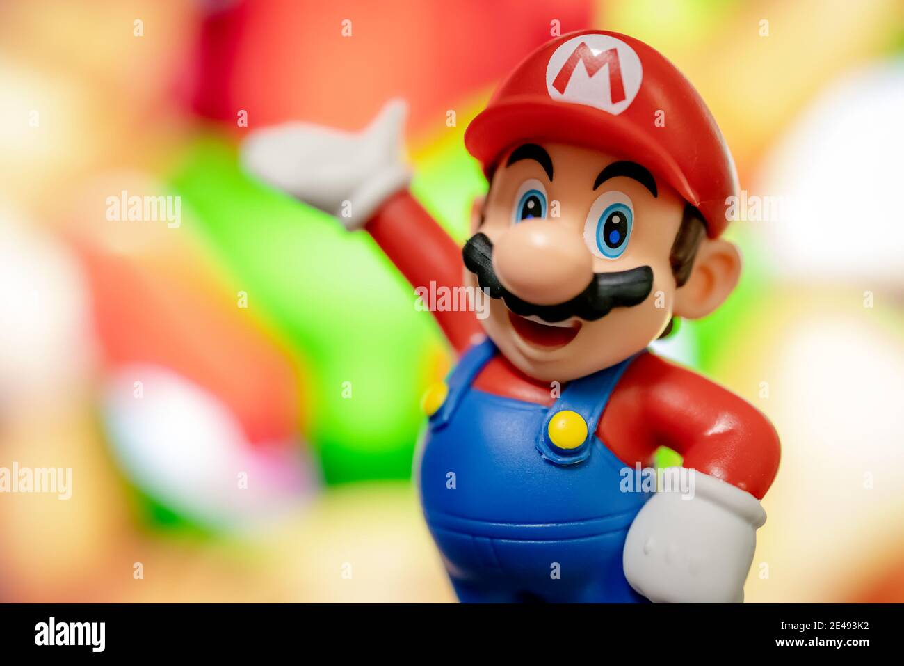 MOSCOW, RUSSIA - August 22, 2020: Super Mario Bros figure character ...