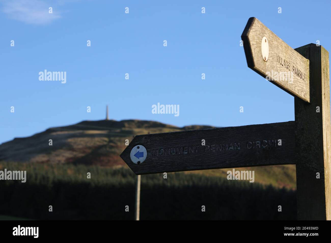 Straiton, Ayrshire, Scotland, UK. The walk and view form the Hunter ...