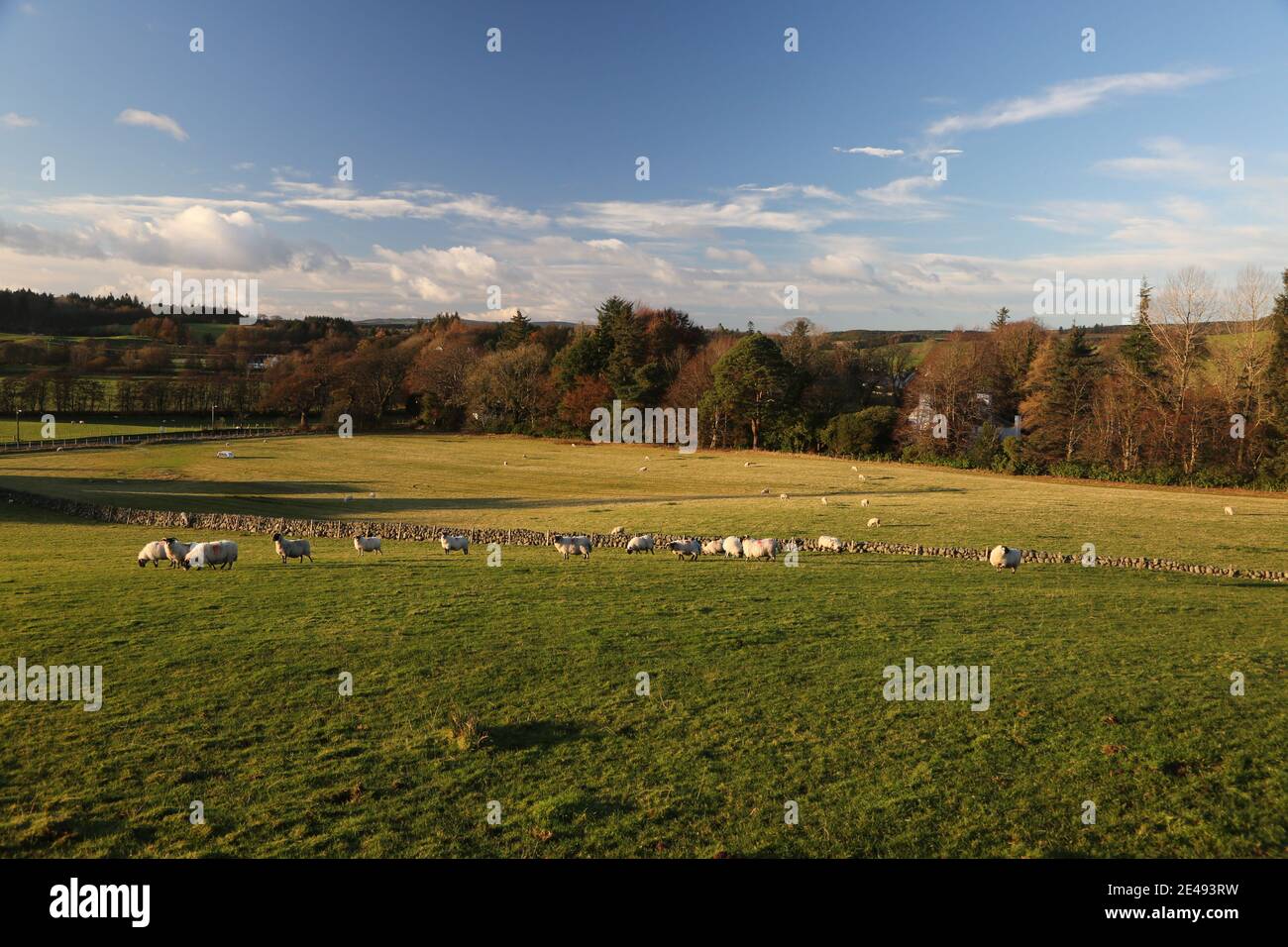 Straiton, Ayrshire, Scotland, UK. The walk and view form the Hunter ...