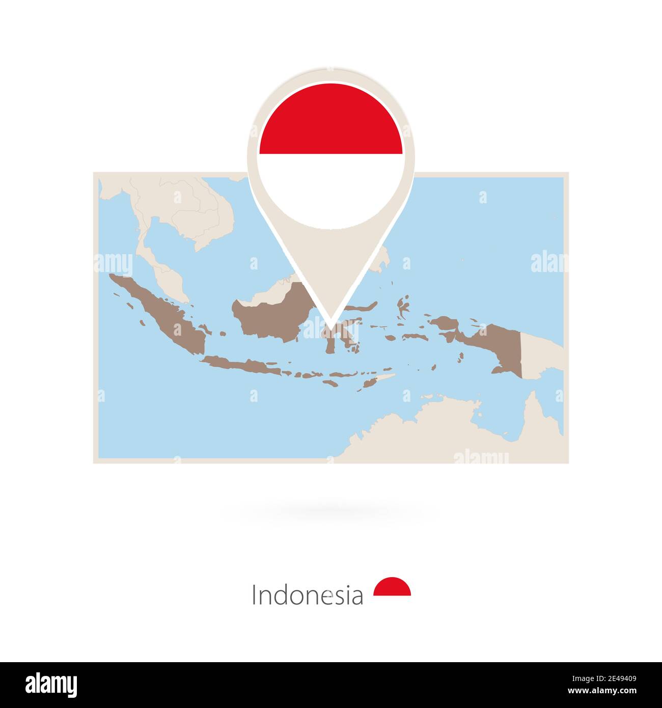 Indonesian flag fluttering Stock Vector Images - Alamy