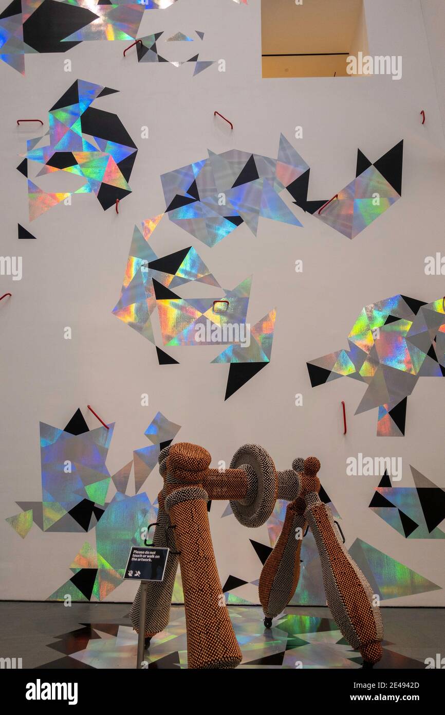 Haegue Yang installation "Handles" in the Marron Atrium at the Museum ...