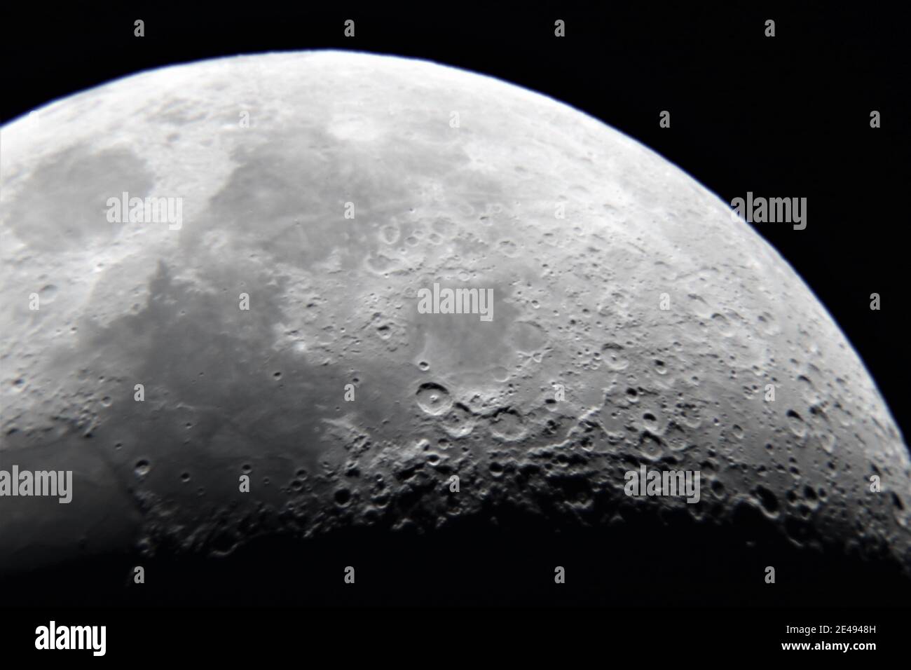 Crescent Moon : eye piece projection Stock Photo - Alamy