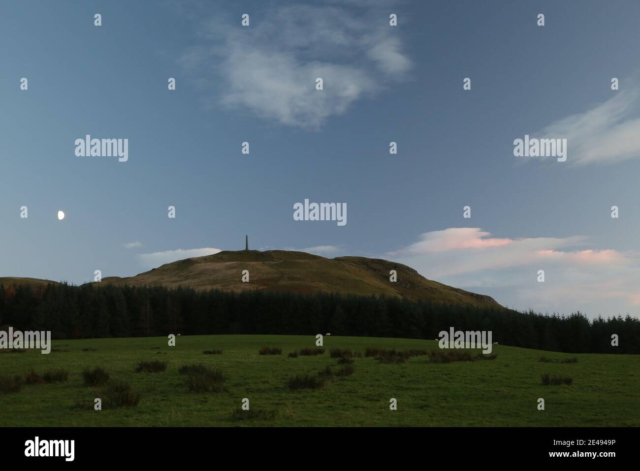 Straiton, Ayrshire, Scotland, UK. The walk and view form the Hunter ...