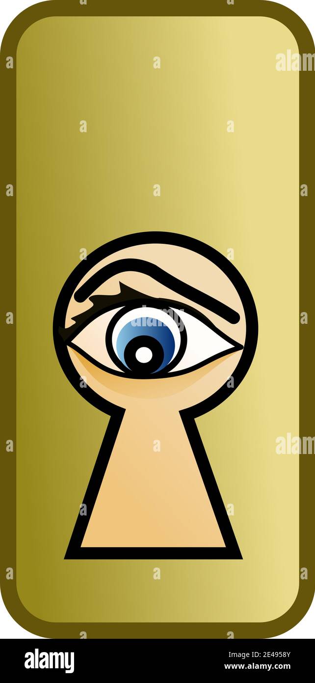 Peeping through keyhole hi-res stock photography and images - Alamy