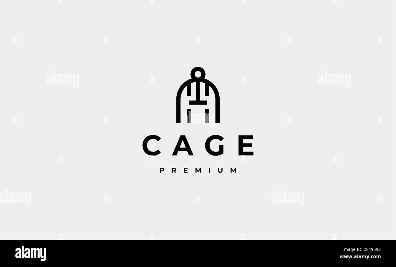 Cage Vector Logo Design icon Illustration Stock Photo - Alamy