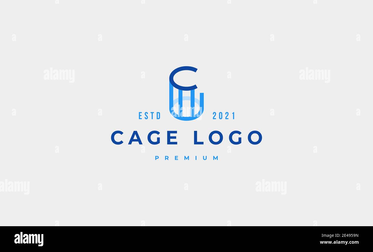 Cage Vector Logo Design icon Illustration Stock Photo - Alamy