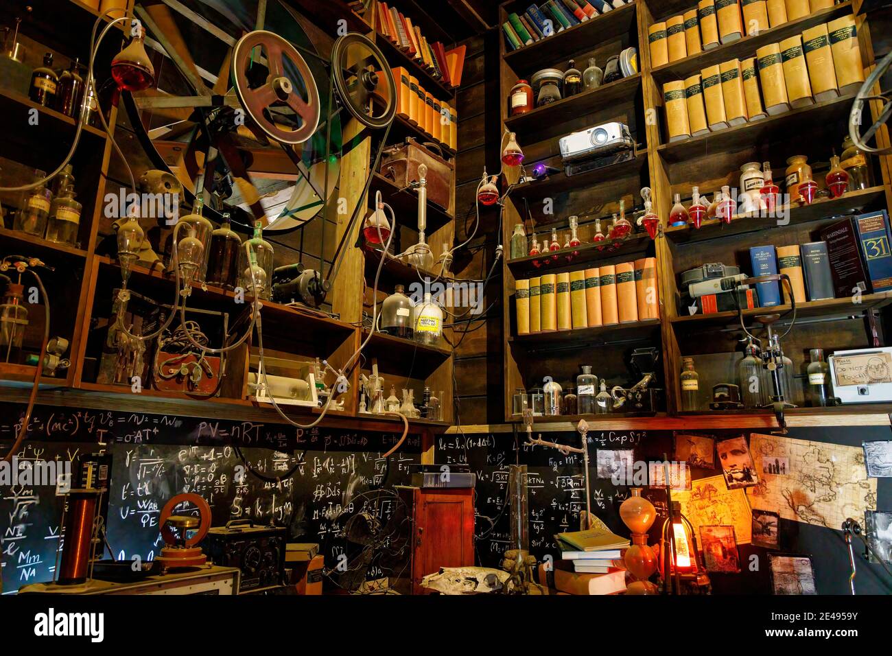 A re-imagined scientist laboratory and office at the Steampunk HQ ...